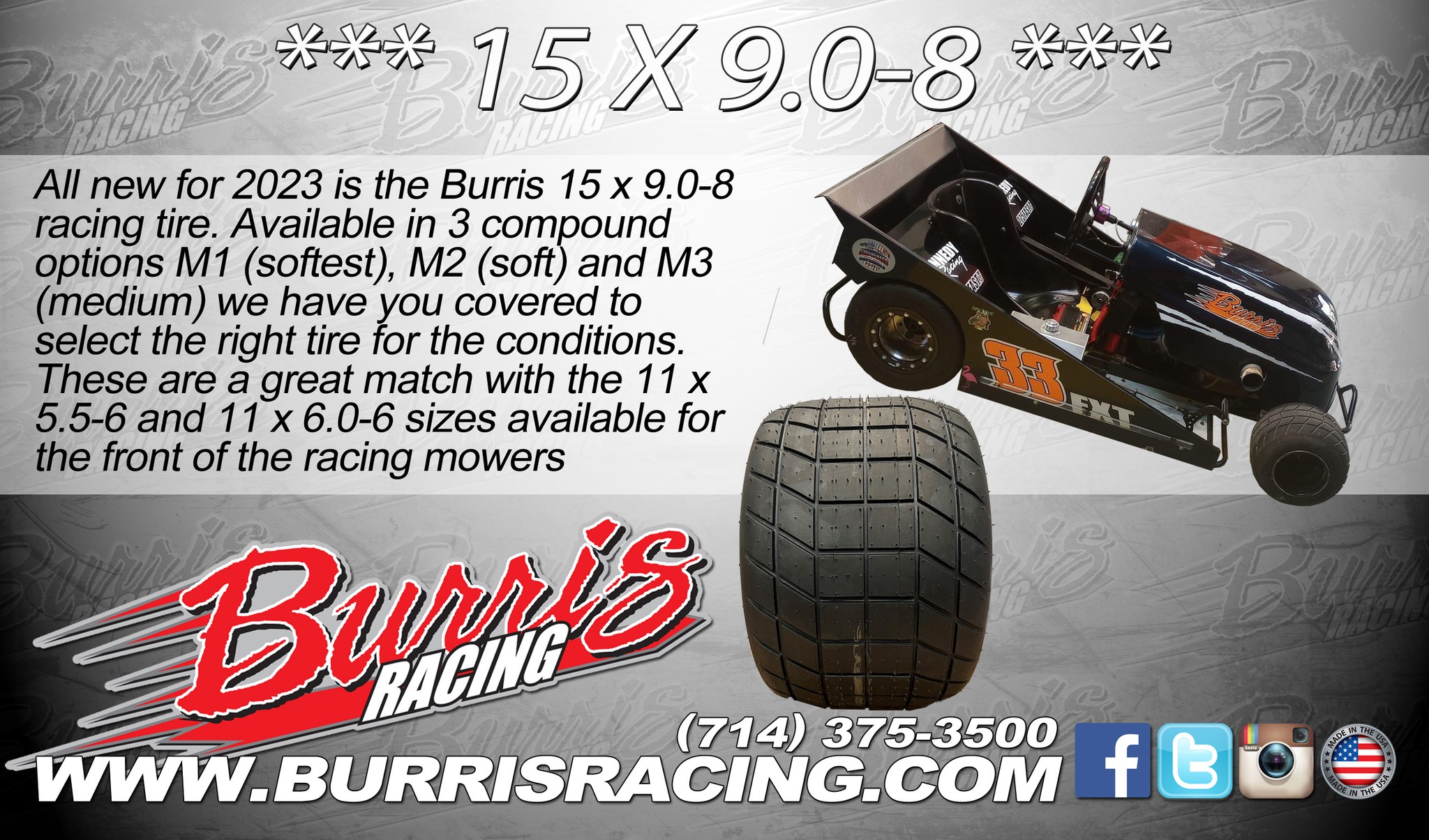 Product Update – 15 x 9.0-8 – Burris Racing